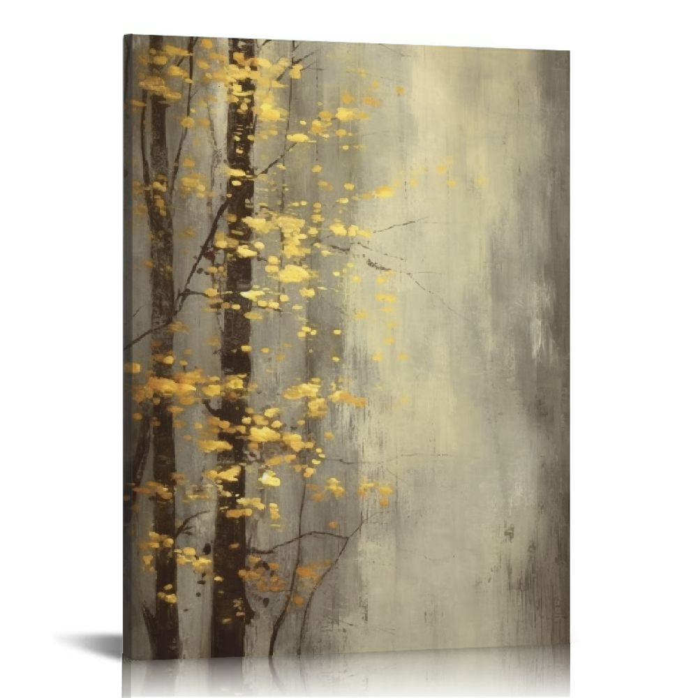 COMIO Abstract Painting Canvas Art: Modern Painted Textured Lake ...