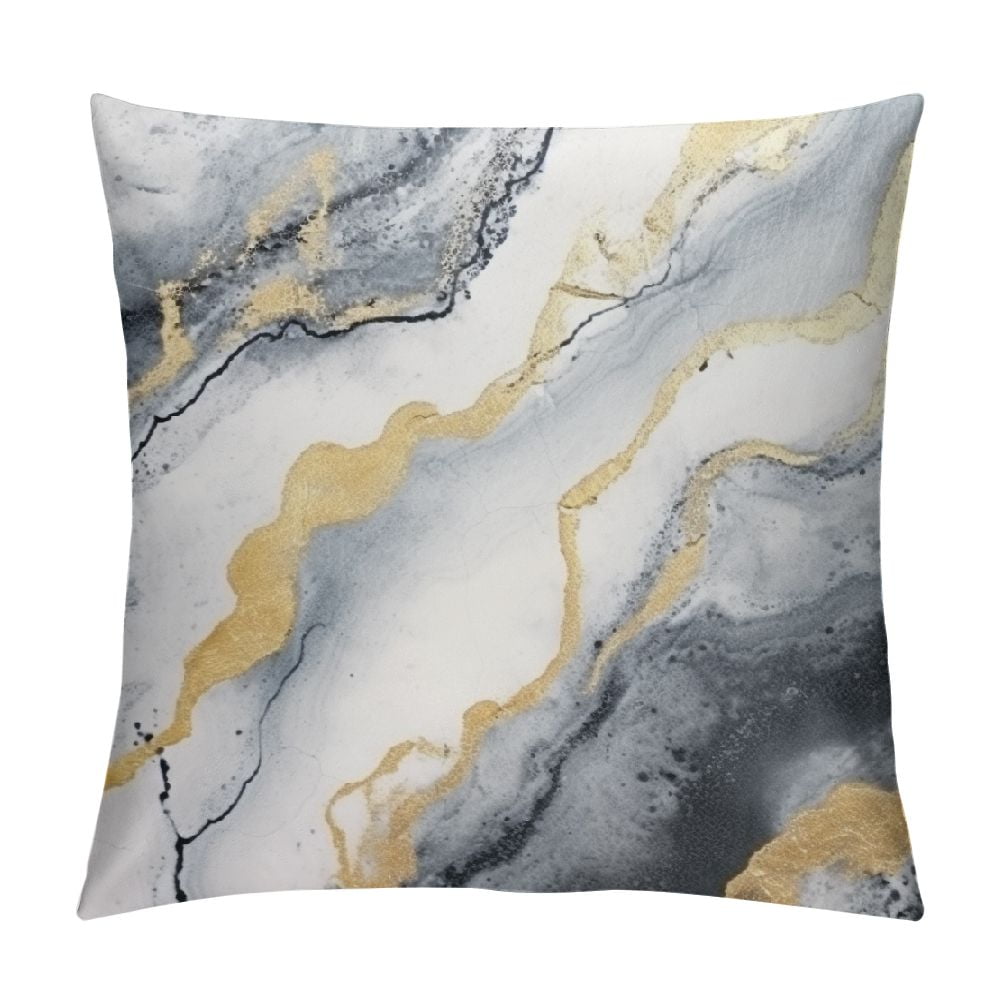 COMIO Abstract Pillow Cover, Marble Texture Throw Pillow Covers Home ...