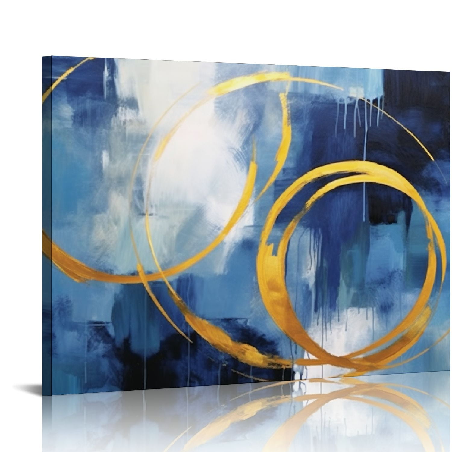 COMIO Abstract Wall Art Blue Modern Art Wall Decor Artwork For Walls ...
