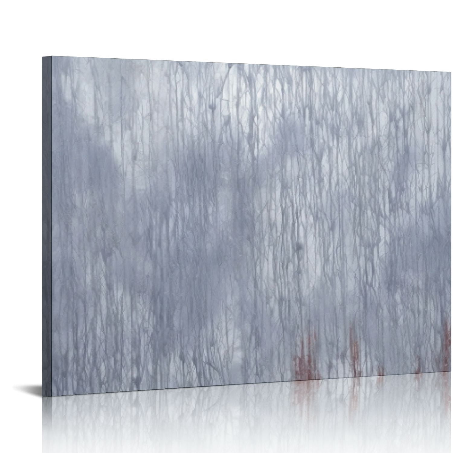 COMIO Abstract Wall Art Textured Painted Canvas, Champagne Silver Frame ...