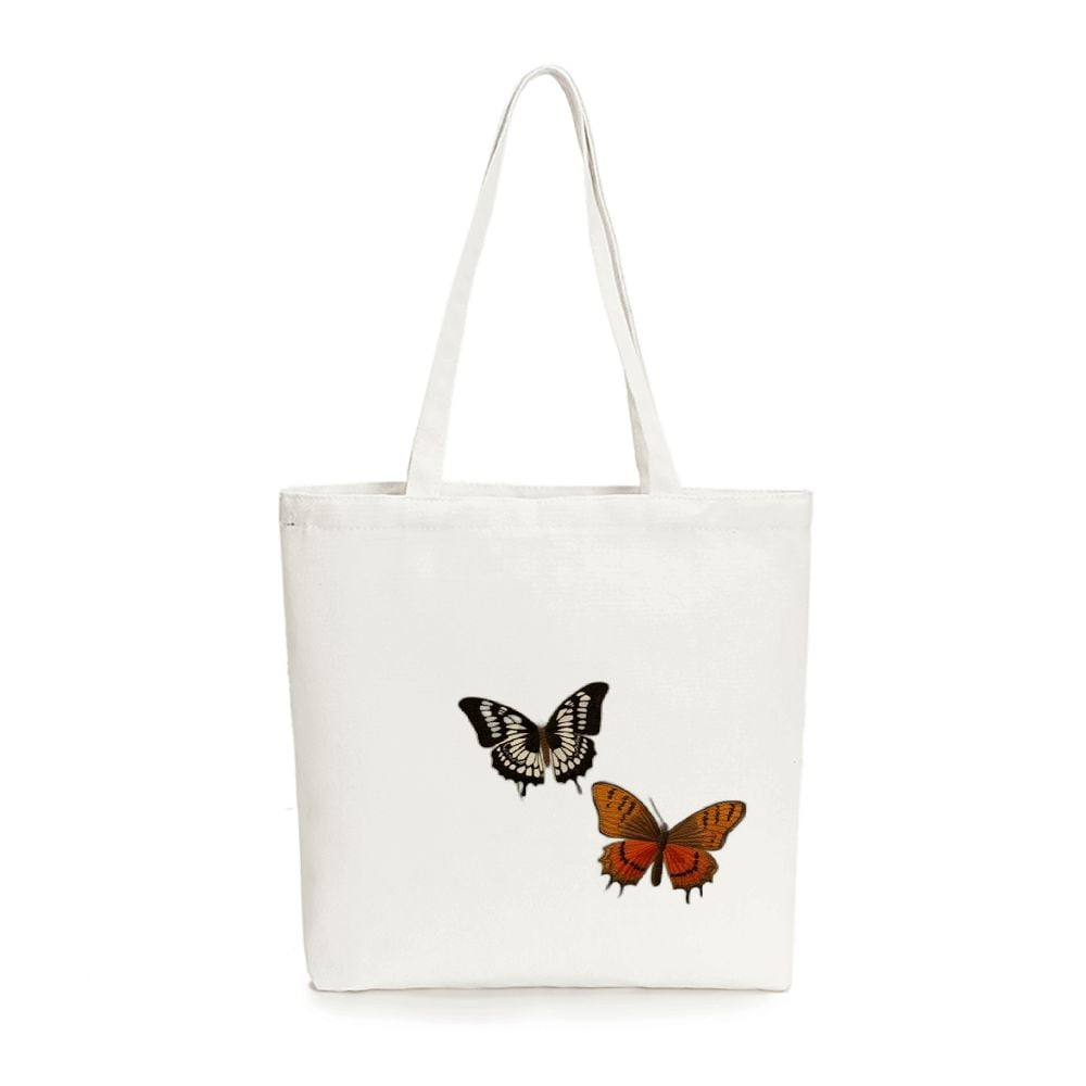 COMIO Aesthetic Canvas Tote Bag with Pattern for Women, Sturdy Cloth ...