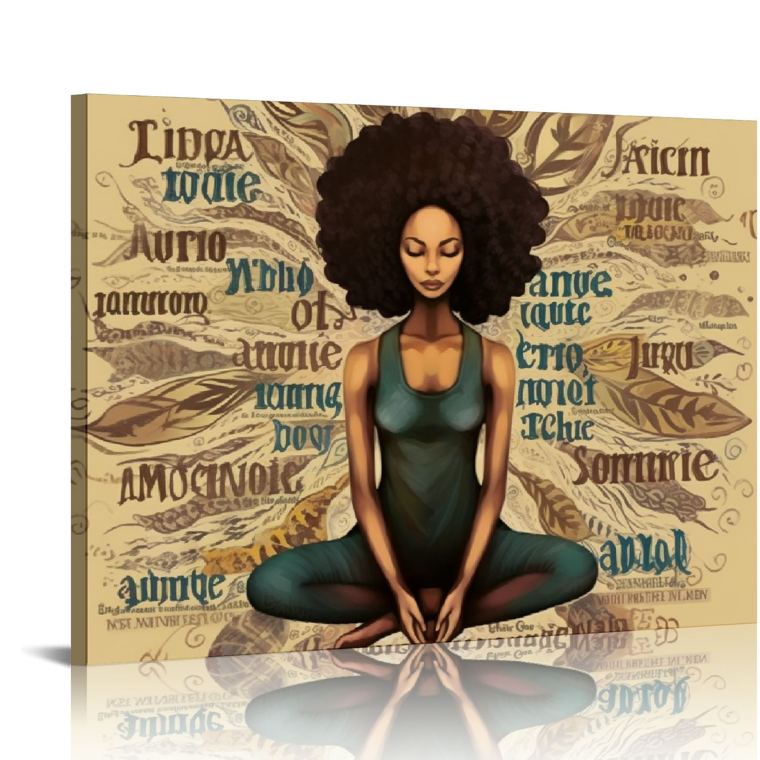 MLJA African American Black women Wall -Motivational - I Am Positive Affirmations Poster - Zen ...