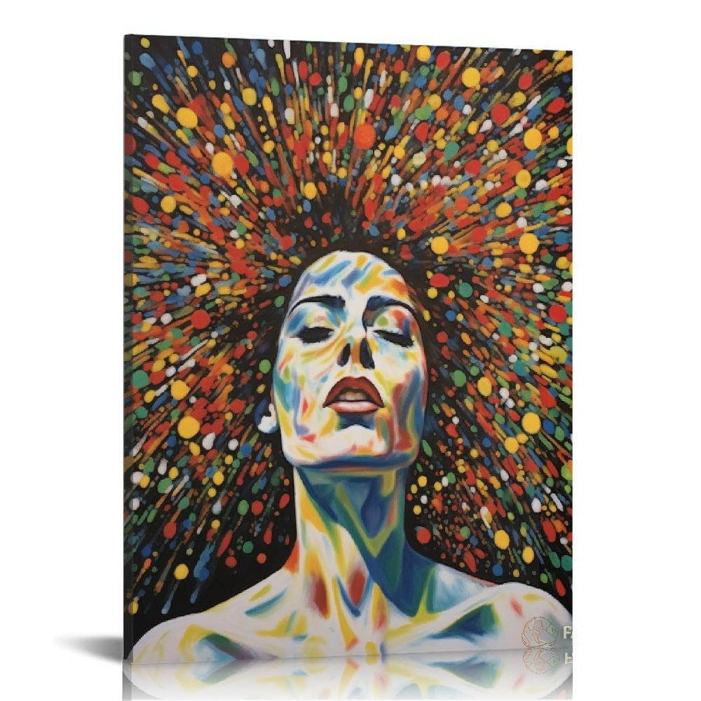 COMIO African American Wall Art, Abstract Black Women Colorful Painting ...