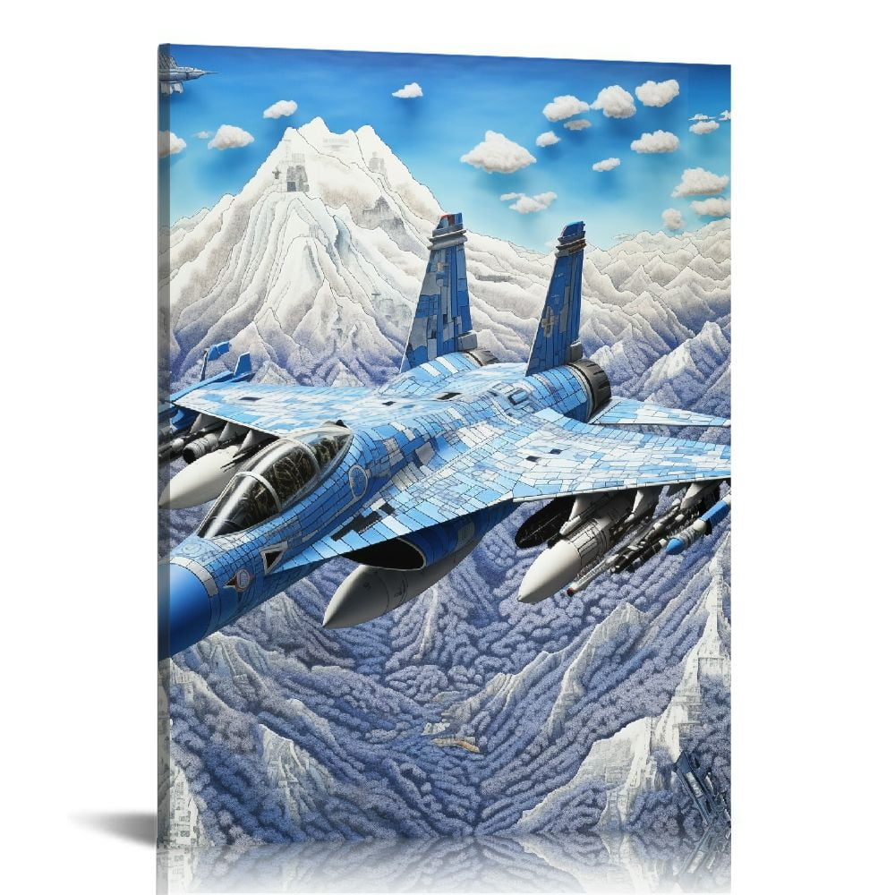 COMIO Aircraft Fighter Picture Military Decor Airplane Wall Decor ...