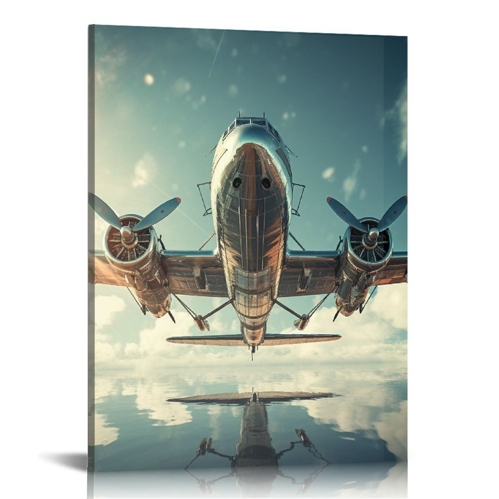 COMIO Airplane Propeller Wall Art for Living Room , Vintage Aviation ...