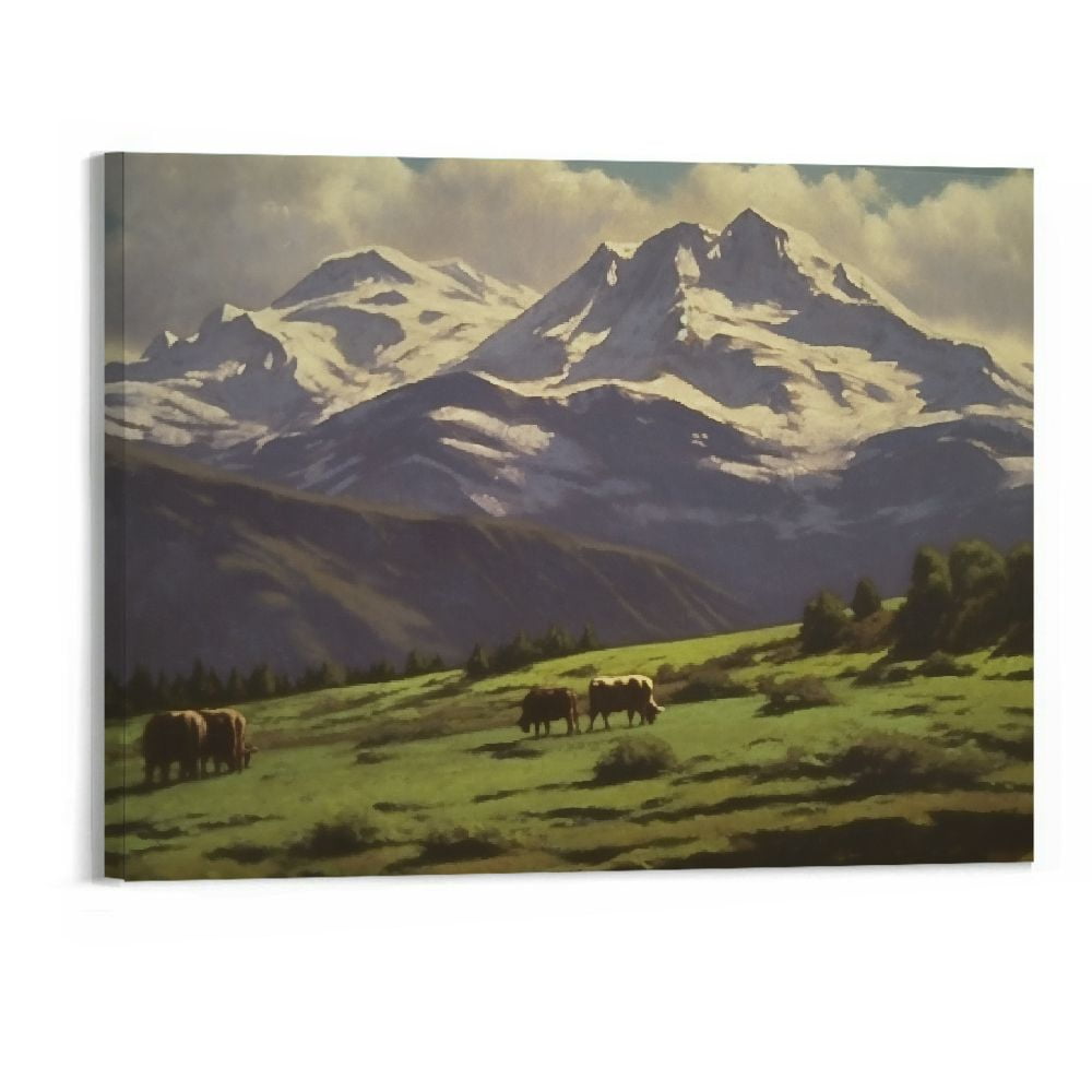 COMIO Albert Bierstadt Summer Snow on The Peaks Or Snow Capped ...