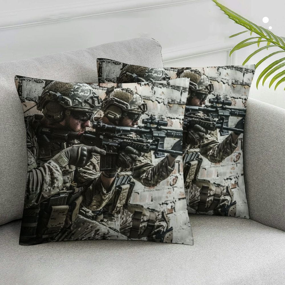 COMIO American Soldier Pillowcase Army Rifle Machine Gun Pillow Covers ...