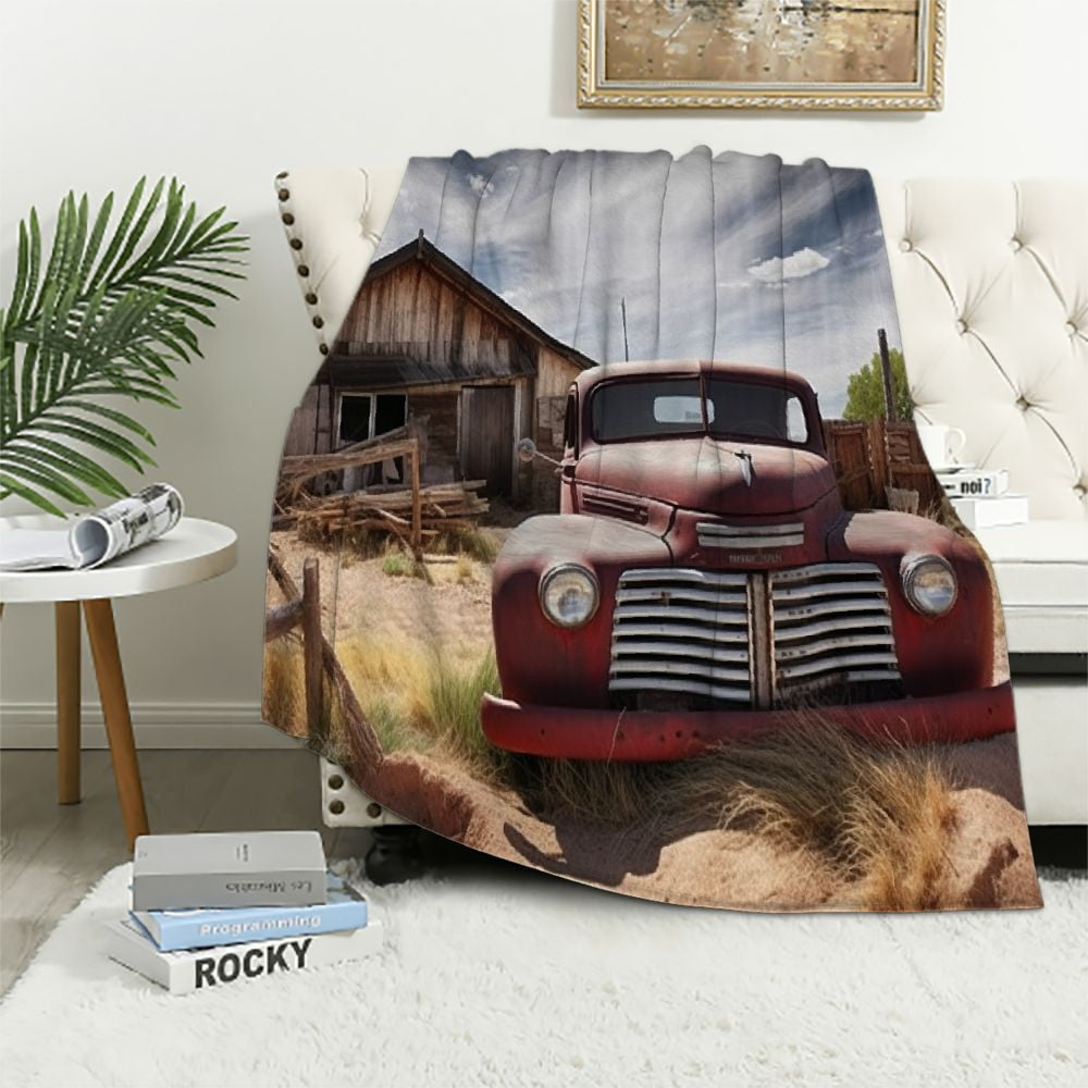 COMIO Americana Throw Blanket, Abandoned Restaraunt on Route 66 Come on ...