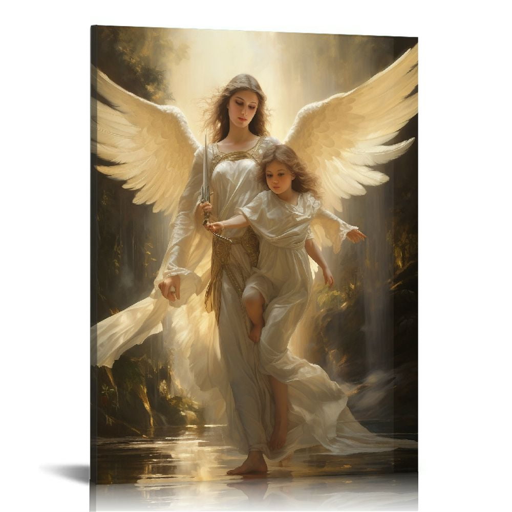 COMIO Angel Poster Framed Vintage Wall Art For living room Artwork ...
