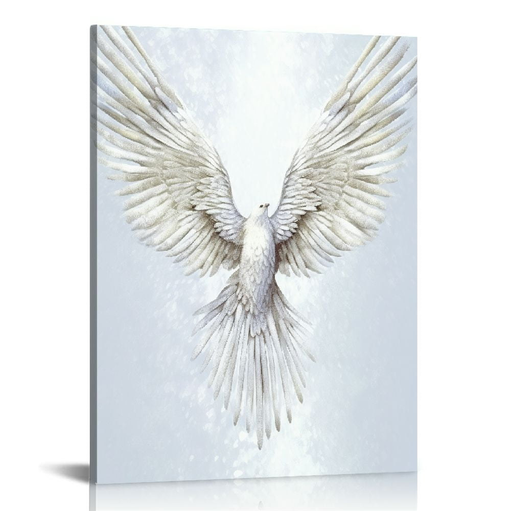 COMIO Angel Wings Poster Abstract Angel Pictures White Wings Wall Art ...