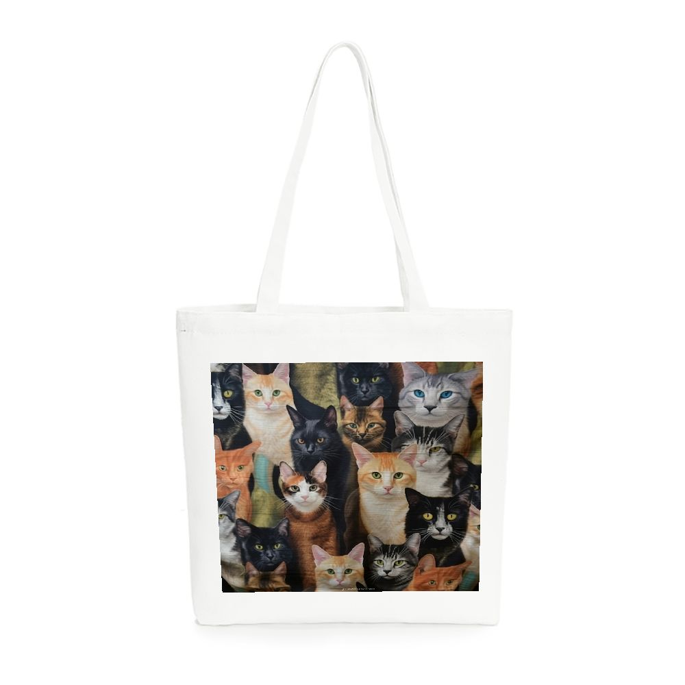COMIO Animal Cat Canvas Tote Bag Large Women Casual Shoulder Bag ...