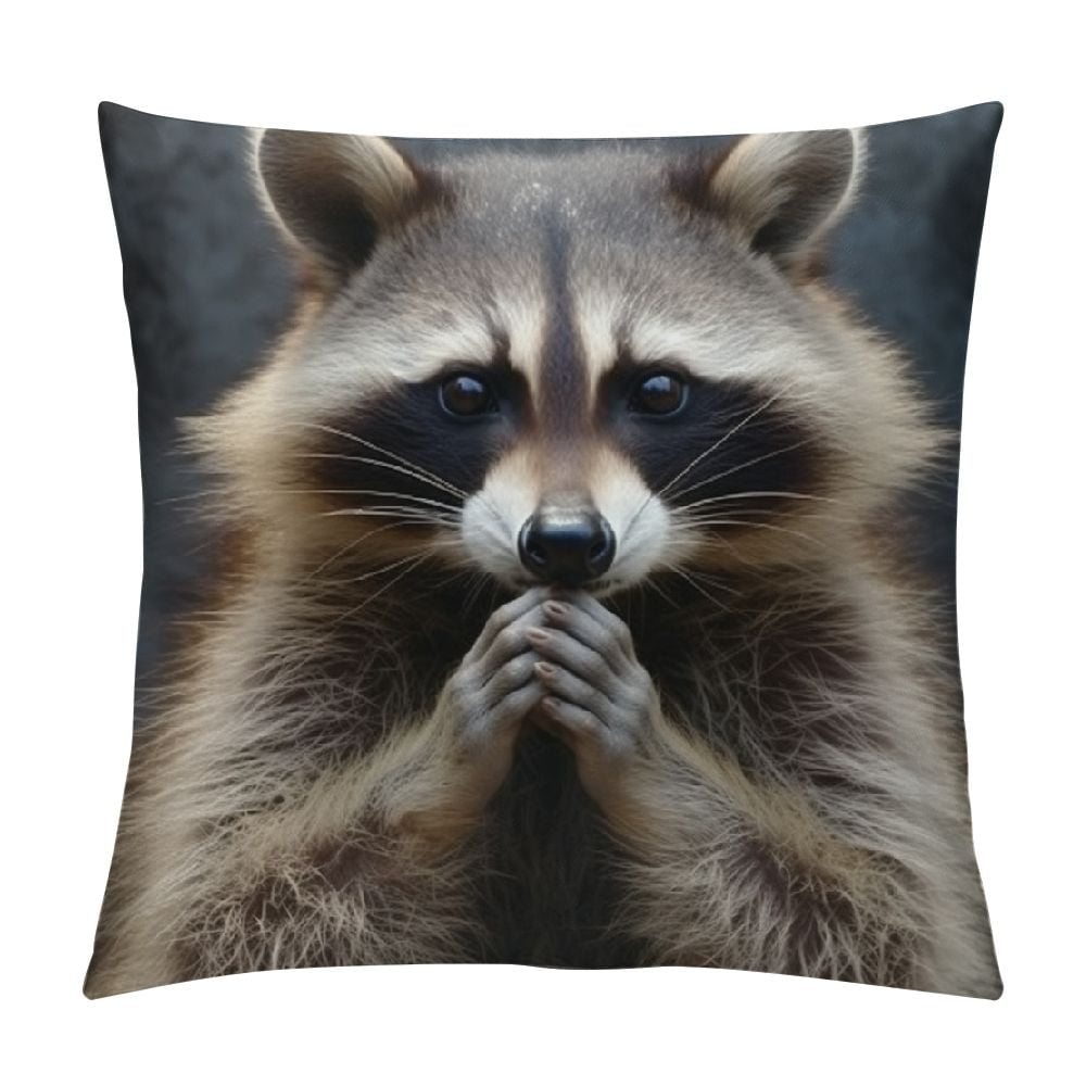 COMIO Animal Throw Pillow,The Head and Hands of A Cute and Cuddly ...