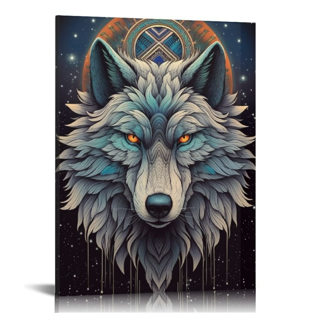 COMIO Animal Wolf Wall Art For Living Room Wall Decorations For Bedroom ...