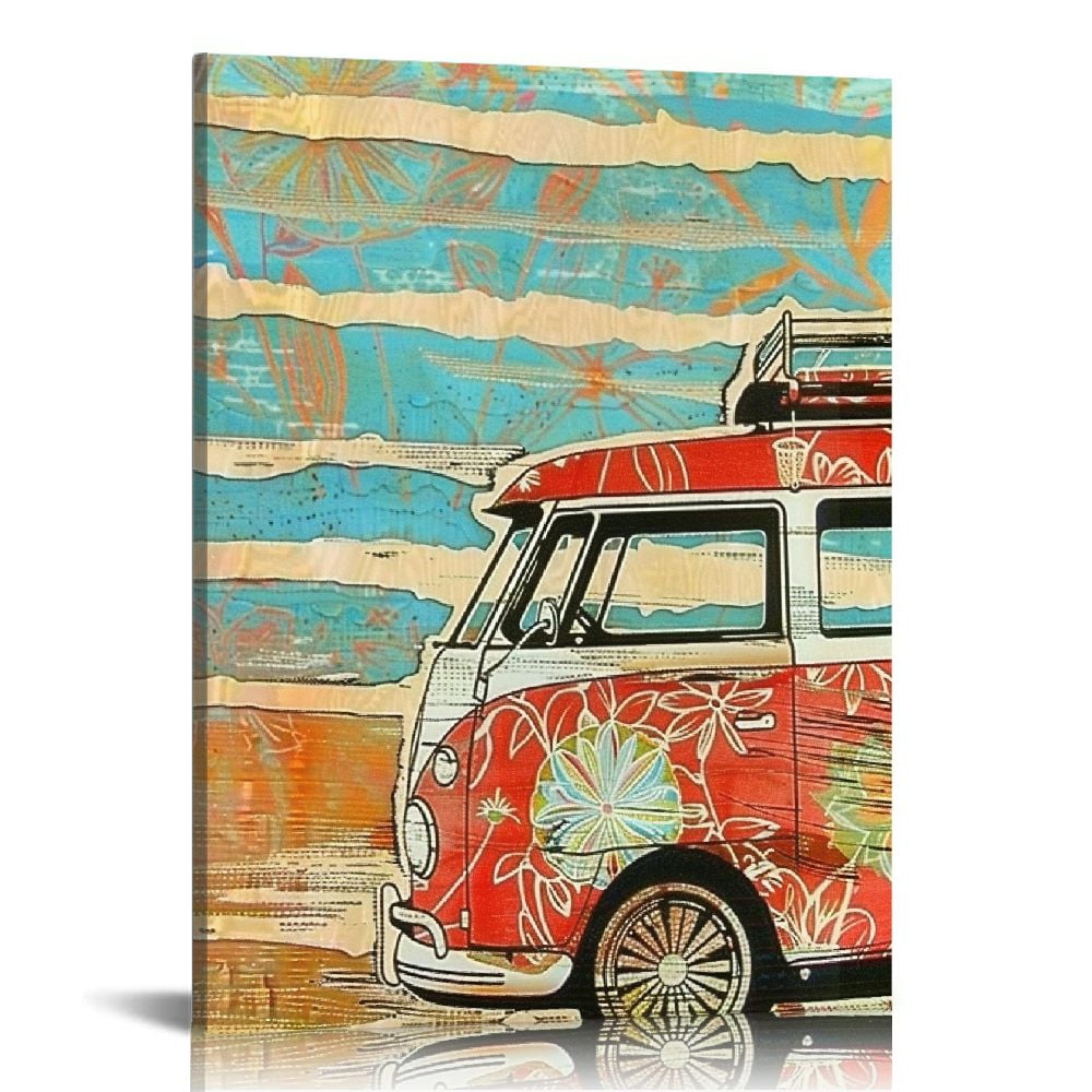 YANMS Antique Classic Vans Art Prints, Fine Art, Mixed Media Collage ...