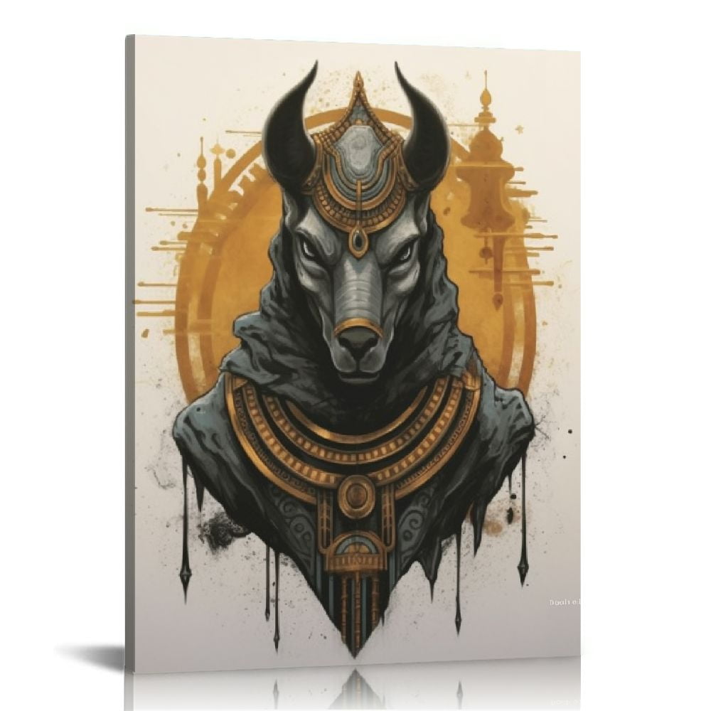 COMIO Anubis Ancient Egyptian Mythology Posters Wall Art Canvas Modern ...