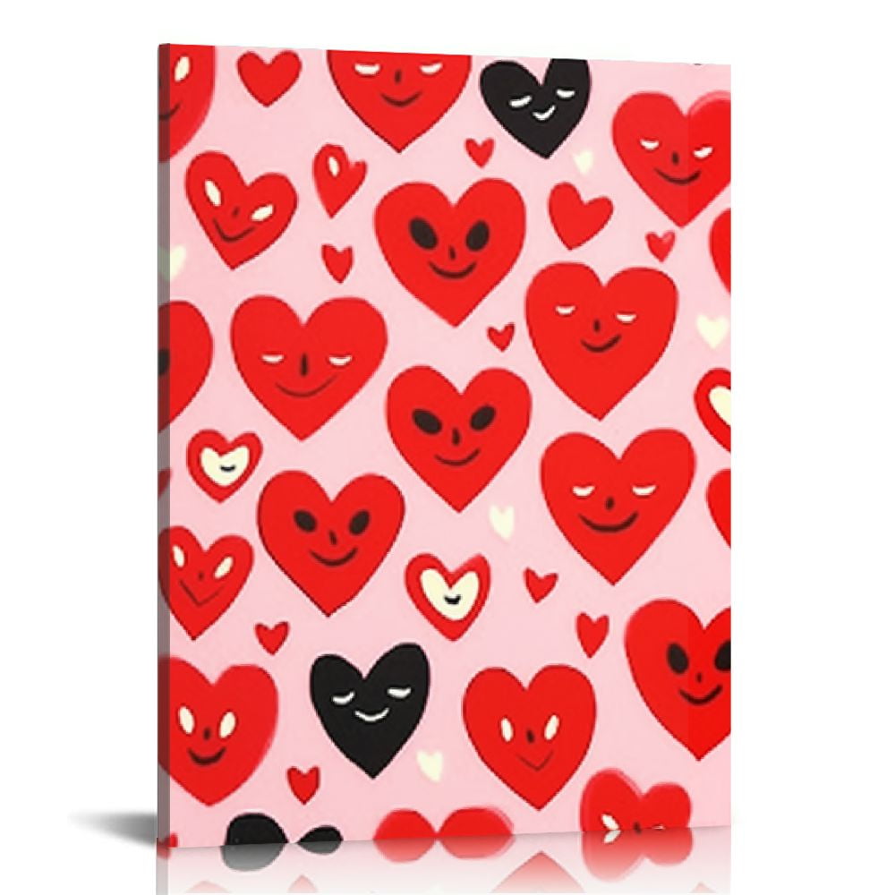 COMIO AnyDesign 8 Sheet Valentine's Day Wall Art Prints Red Pink Love ...