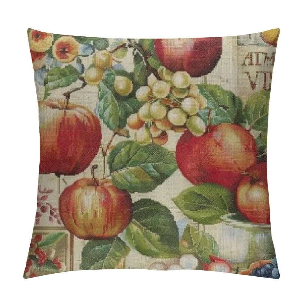 COMIO Apples Harvest Throw Pillow Covers Decorative Pillow Cases Fruit ...