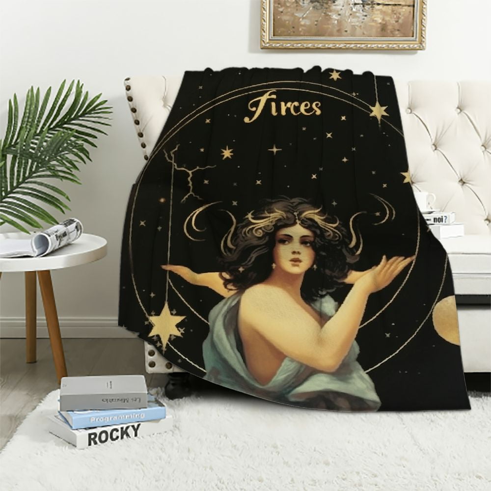 COMIO Aries Constellation Blanket Lightweight Astrology Blanket Aries ...