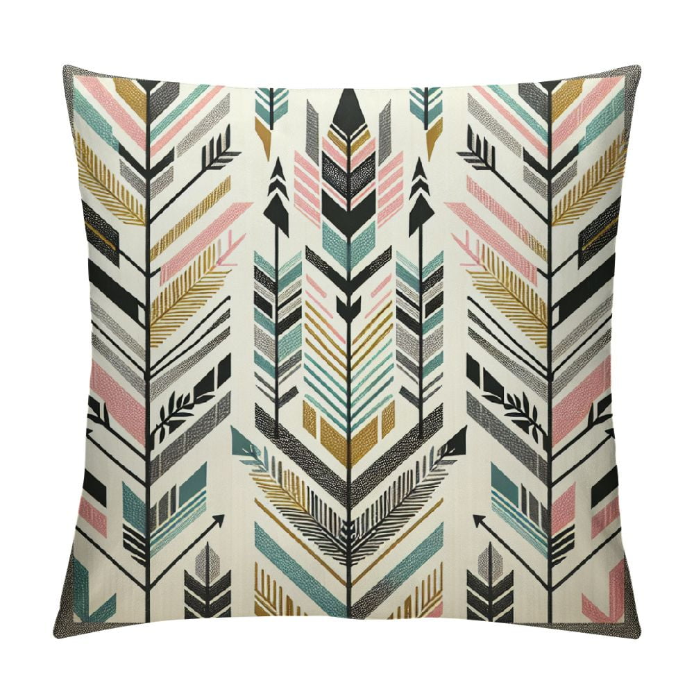 YANMS Arrows Pillow Cover, Colorful Arrows Pattern Aztec Najavo Artwork ...
