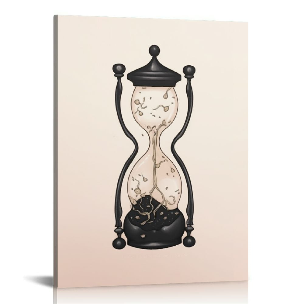 Comio Art Posters Hourglass Moon Stars Minimalist Poster Canvas Wall Art Prints For Wall Decor