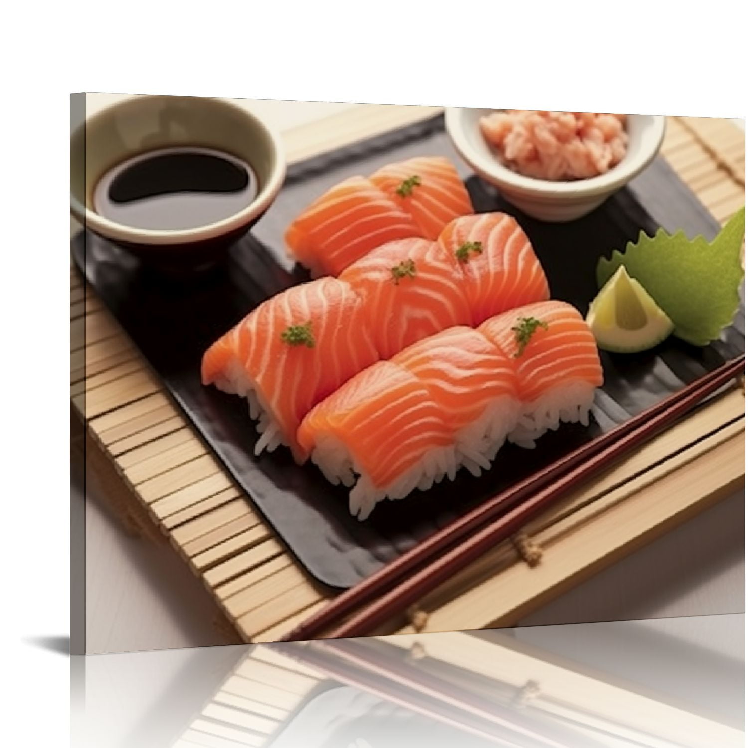 COMIO Art Wall Painting Salmon sashimi plate Oil Paintings Photos ...
