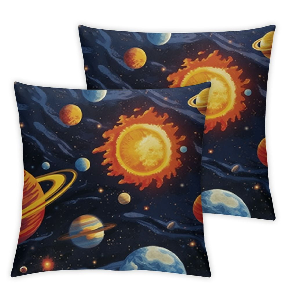 COMIO Astronaut Spaceship Decorative Kids Throw Pillow Cover, Galaxy ...