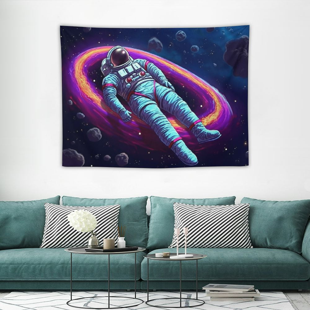 COMIO Astronaut Tapestry,UV Reactive Funny Doughnut Aesthetic ...