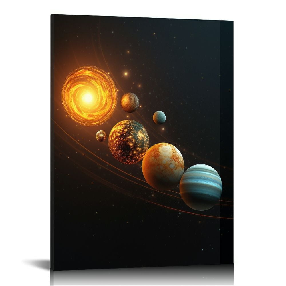 COMIO Astronomy Sun and The Nine Planets of The Solar System Poster ...
