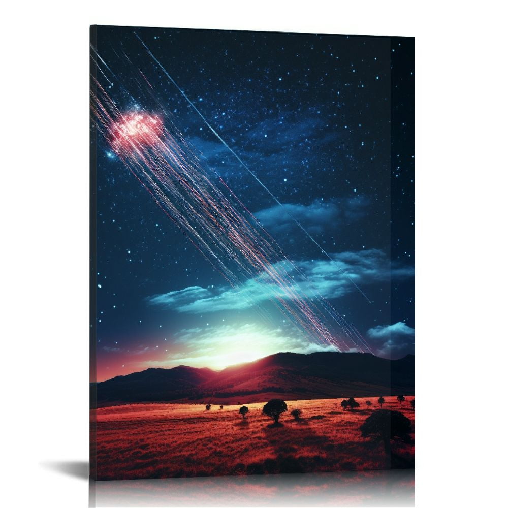 COMIO Astronomy Wall Art Galaxy Nebula Starry Cosmic Picture Painting ...