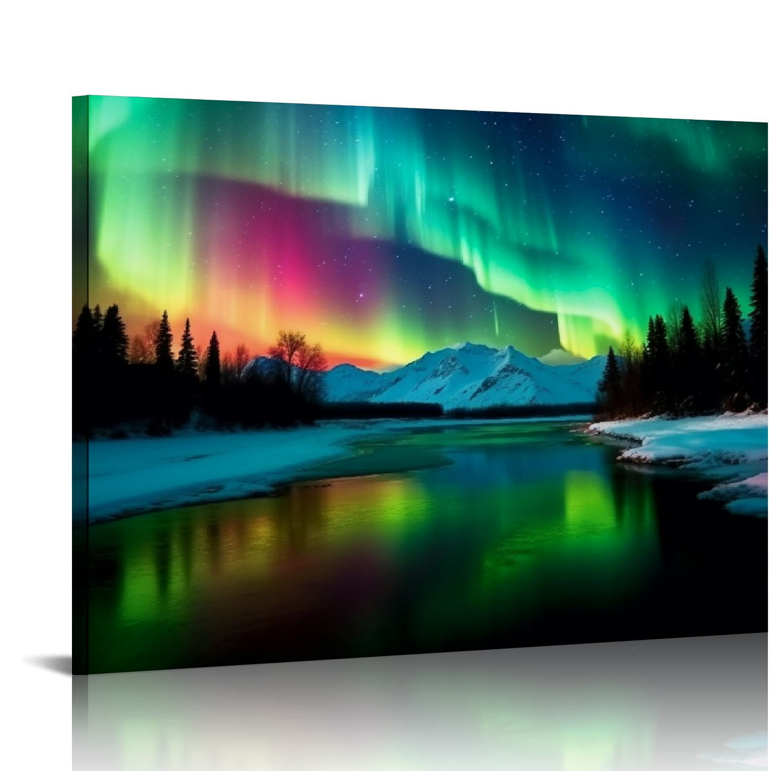 COMIO Aurora scenery Painting on Canvas Prints Pictures to Photo ...