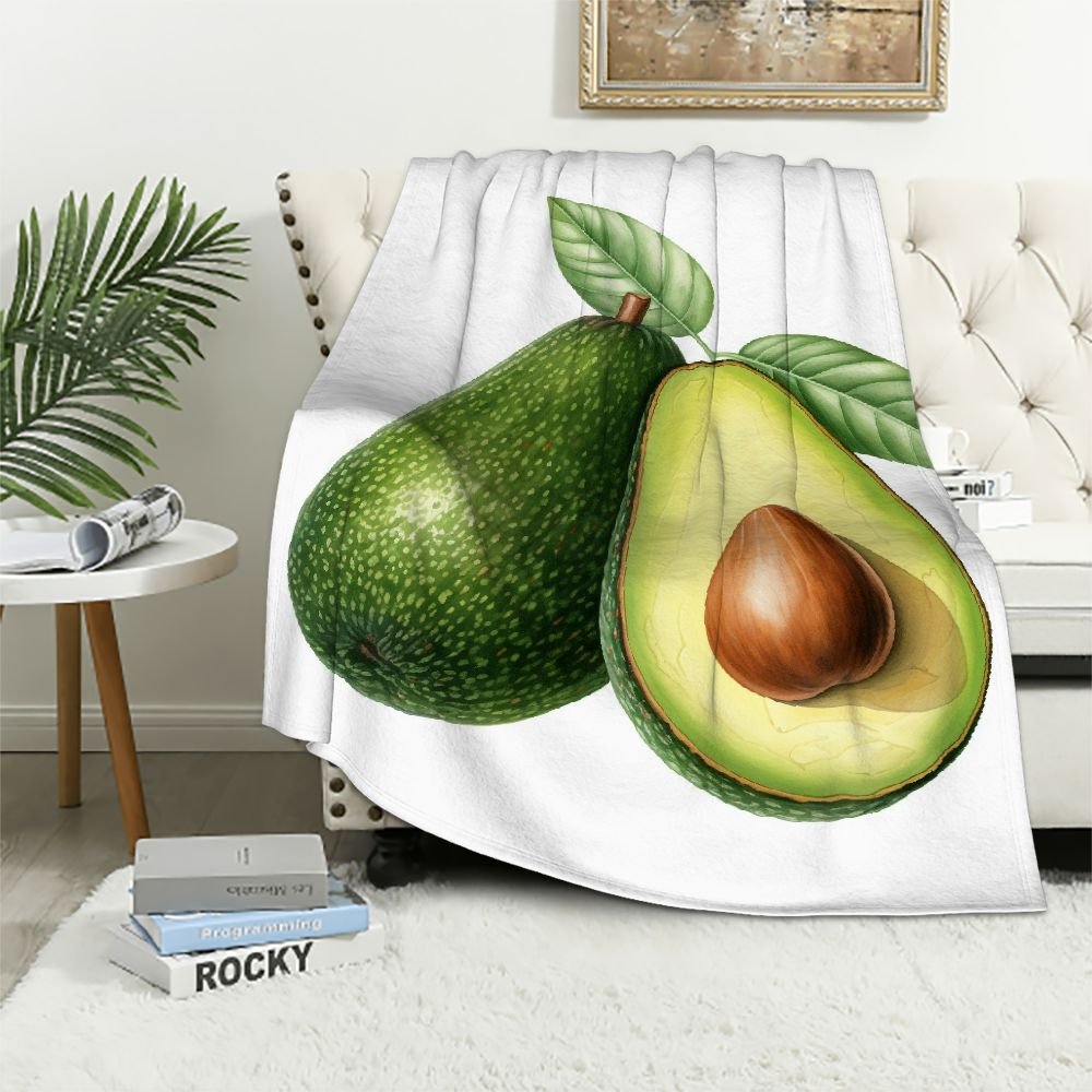 COMIO Avocado Throw Blanket(Green), Realistic Funny Food Blanket for ...