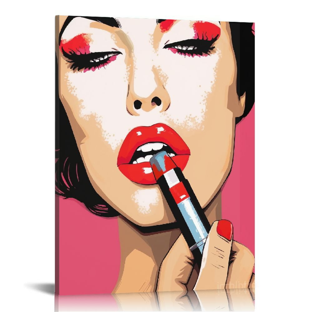 MLJA Room Decor Lips Wall Art Preppy Room Decor, Pop Art Wall Decor ...