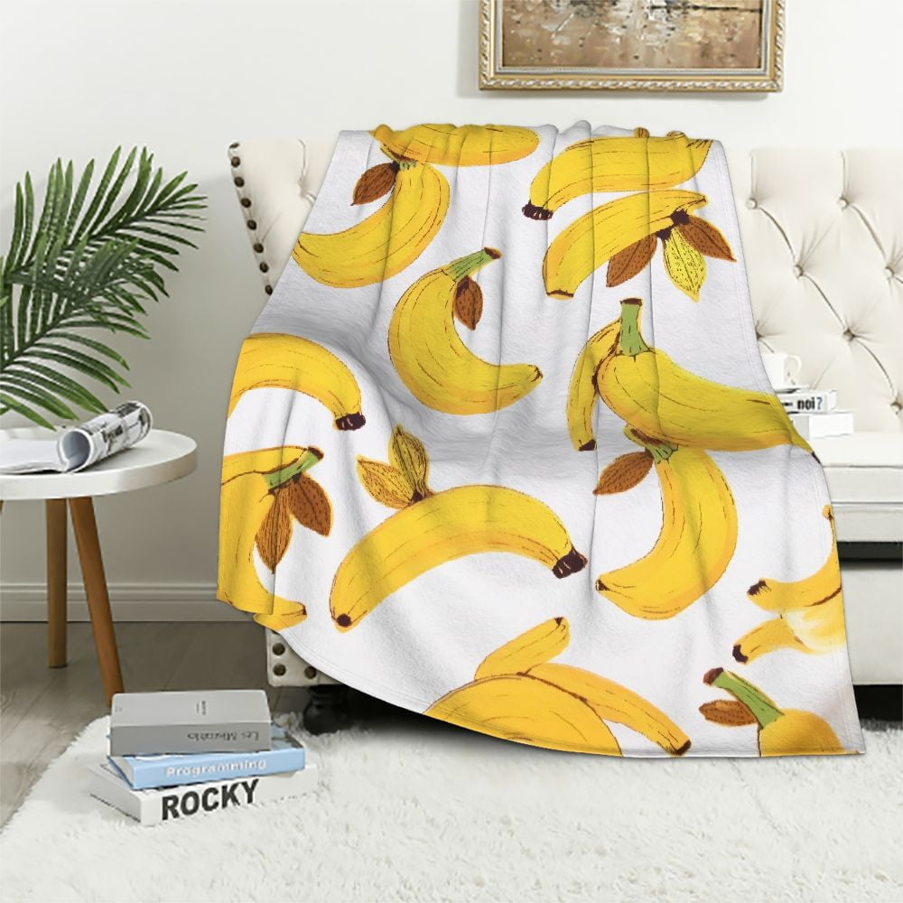 COMIO Banana Fruit Blanket Gifts for Banana Lover for Kid,Banana Fruit ...