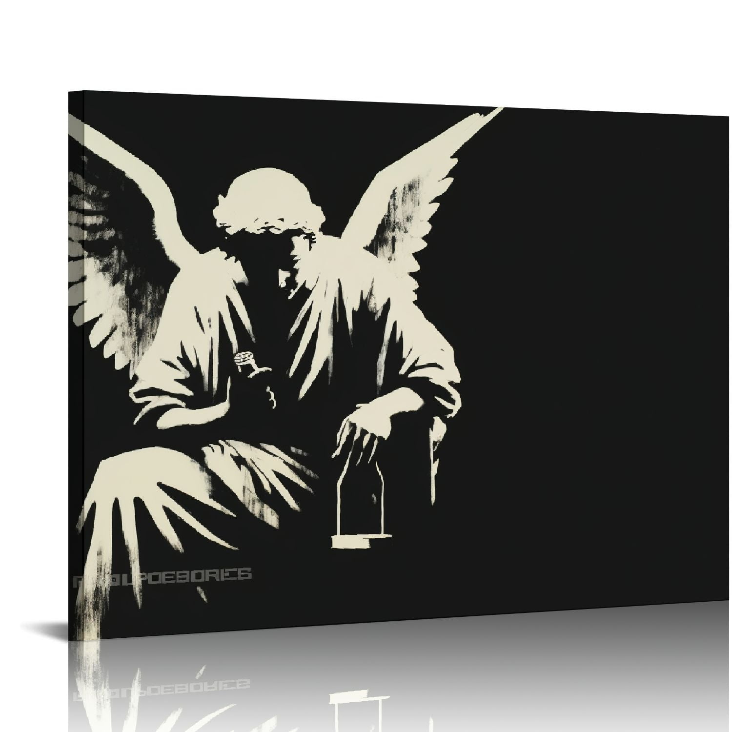 COMIO Banksy Fallen Angel Graffiti Canvas Wall Art Picture Print ...