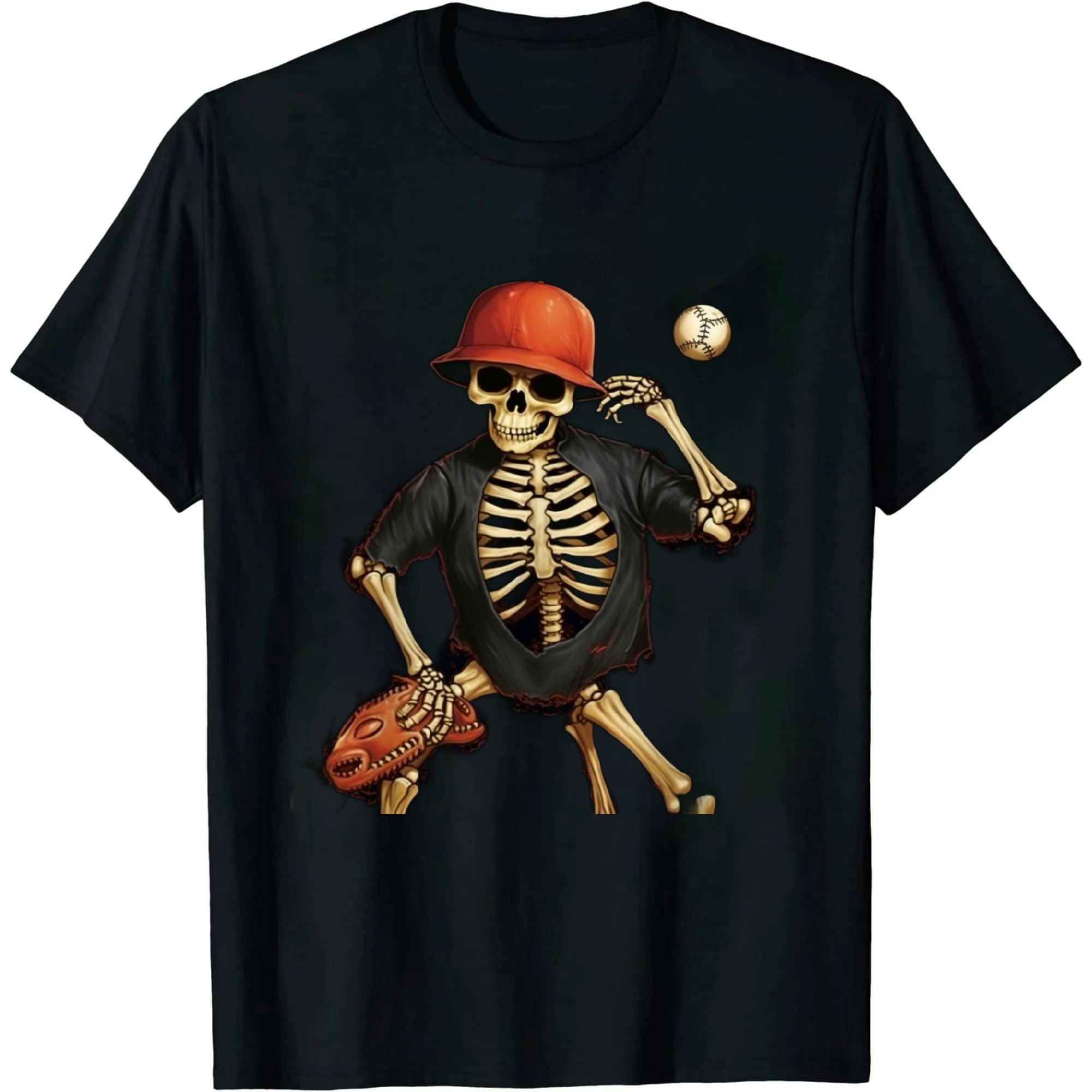COMIO Baseball Player Catcher Pitcher with Mitt Dabbing Skeleton T ...