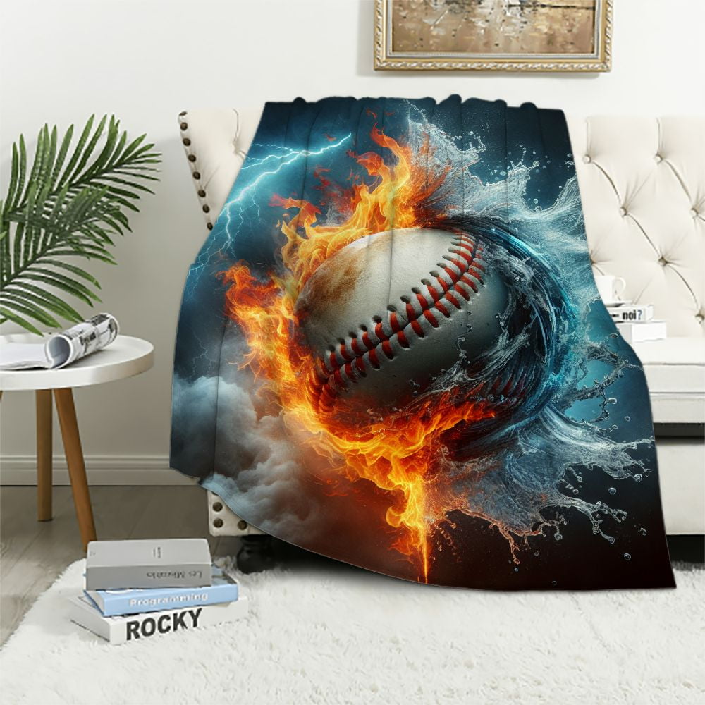 YANMS Baseball Sport Throw Blanket Super Soft Warm Bed Blankets for ...