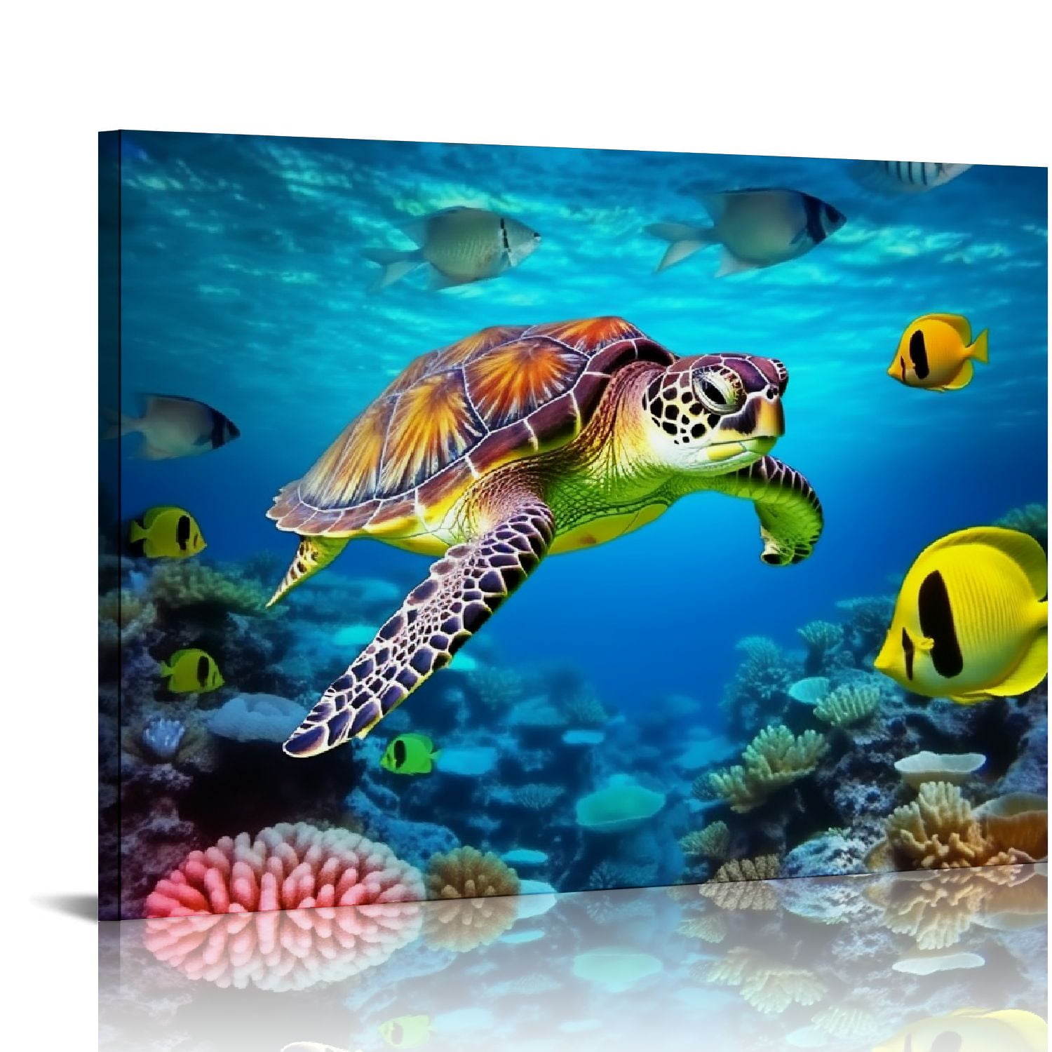 MLJA Bathroom Canvas Wall Art Kitchen Wall Decoration Modern Sea Turtle ...