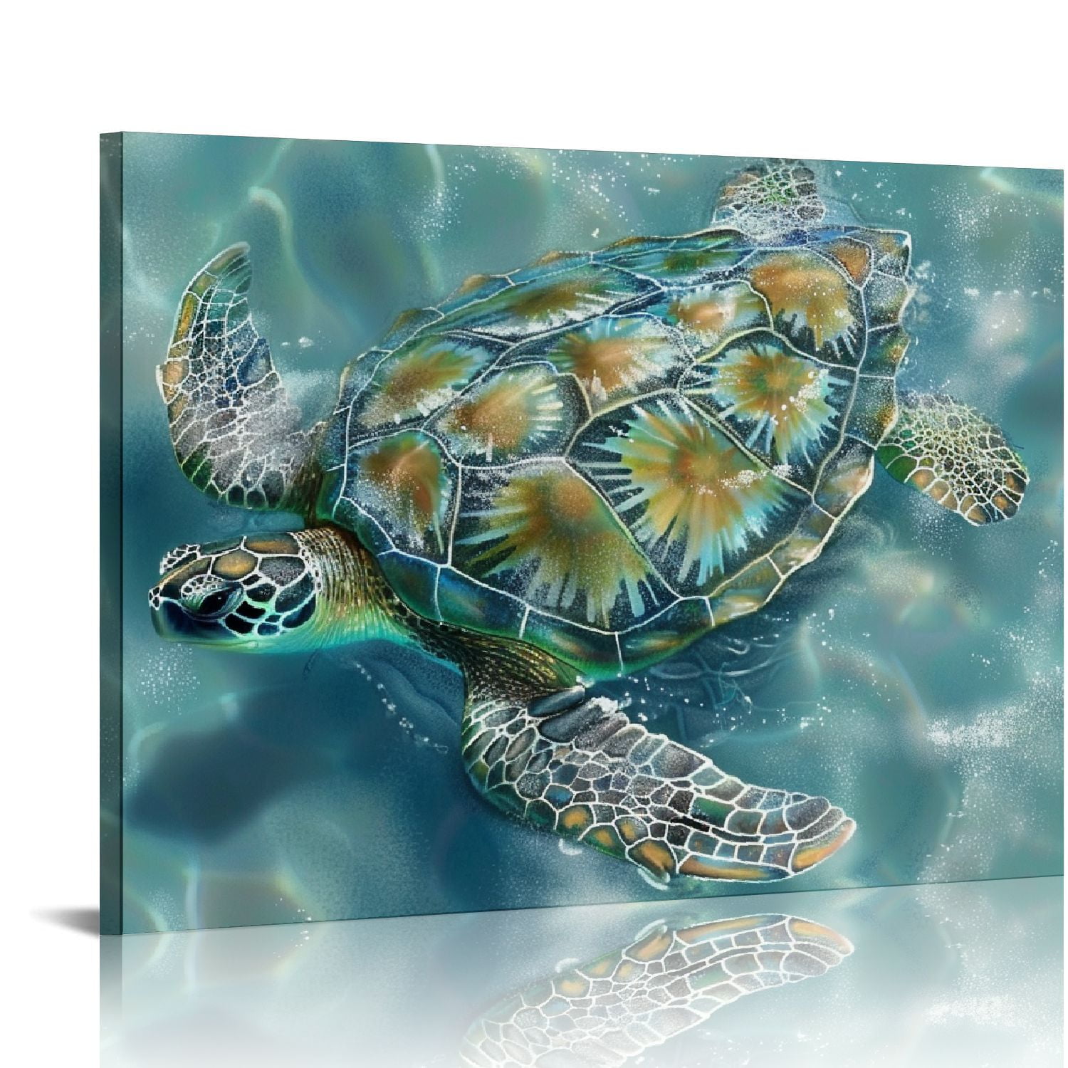 QZHH Bathroom Wall Decor Canvas Wall Art for Bedroom Sea Turtle ...
