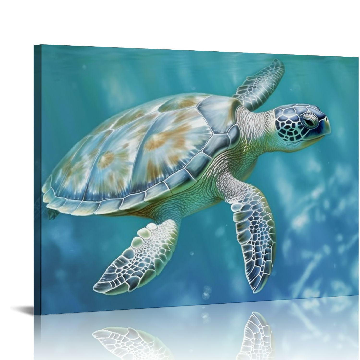 MLJA Bathroom Wall Decor Sea Turtle Print on Canvas Wall Art for ...