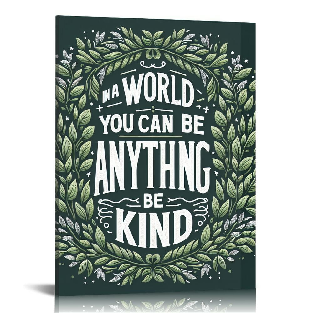 COMIO Be Kind Inspirational Wall Art Decor, Be Kind Sign Office Framed ...