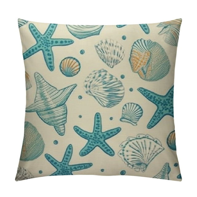 COMIO Beach Decorative Throw Pillow Cover Dolphin Turtle Ocean Pillow ...