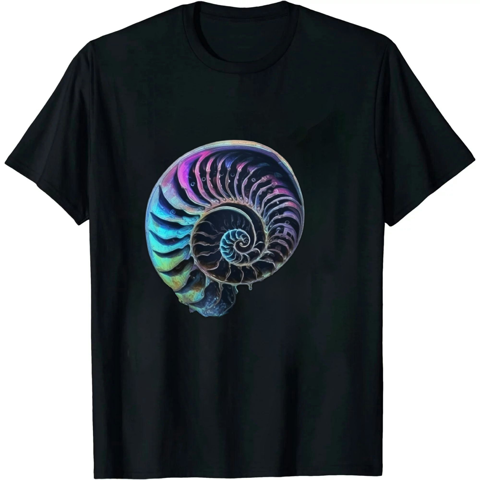 COMIO Beautiful Nautilus Shell Cool Fibonacci Sequence T-Shirt! - Walmart.com