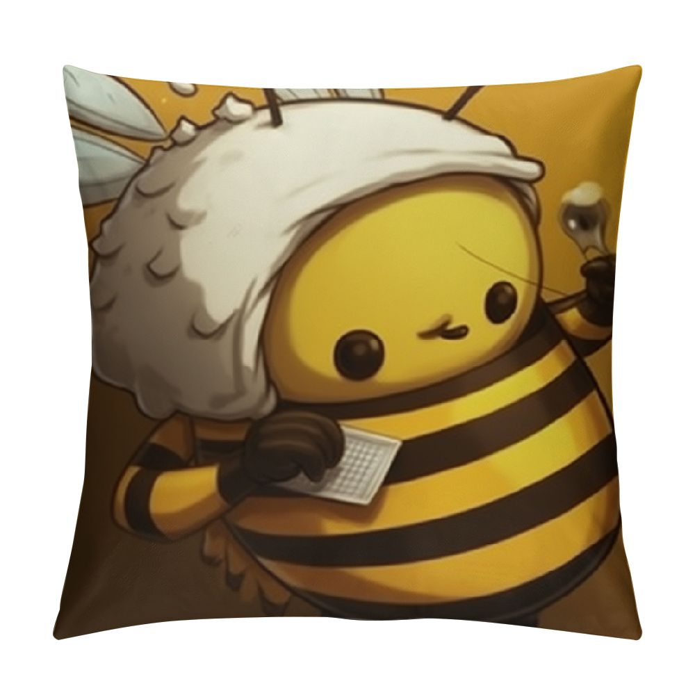 COMIO Bee Throw Pillowcases Super Soft Gnome and Sunflower Pillow ...