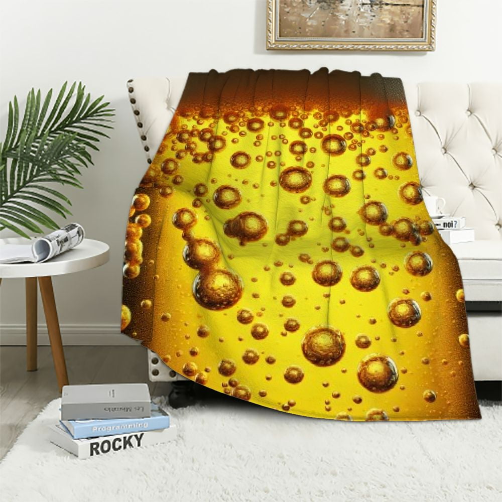 COMIO Beer Print Blanket Soft Warm Lightweight Throw Blanket Cozy Plush ...