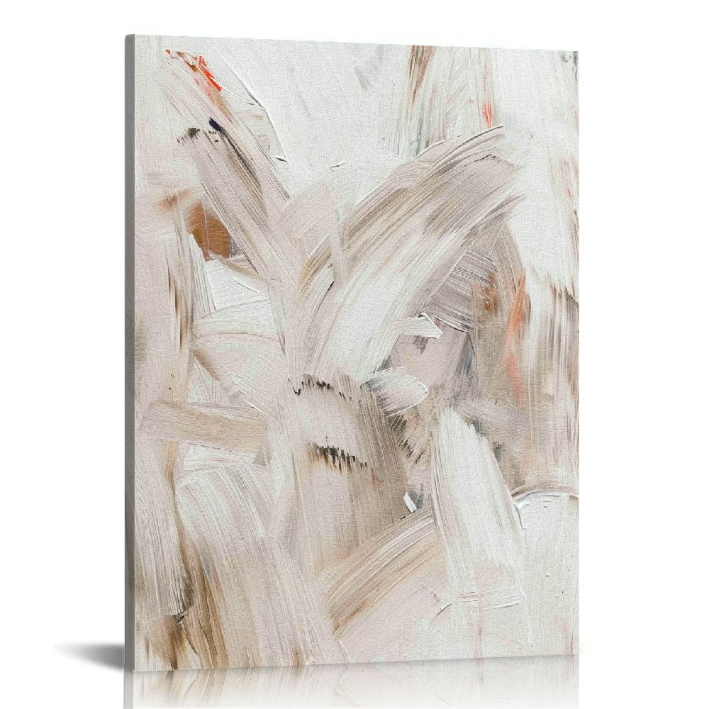 COMIO Beige Abstract Wall Art Boho Beige Neutral Prints White Beige ...