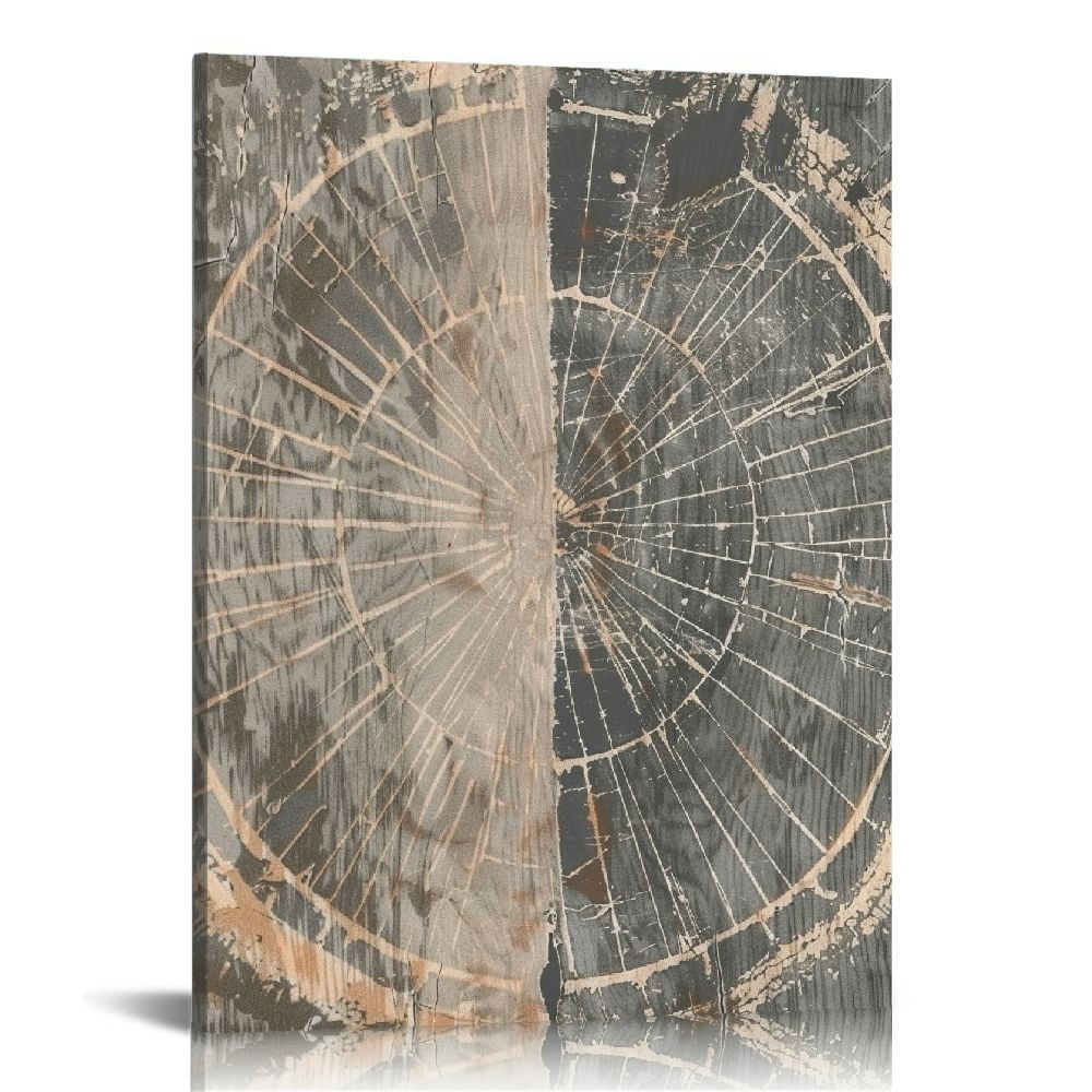 COMIO Beige Tree Ring Prints Nordic Prints Tree Stump Prints Tree Ring ...