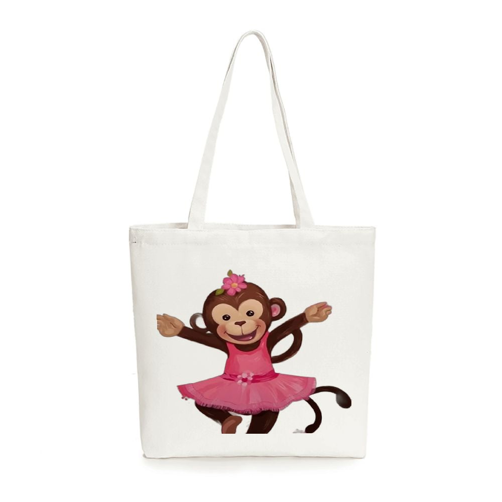 COMIO Big Sister Monkey Tote Bag Canvas Tote - Walmart.com