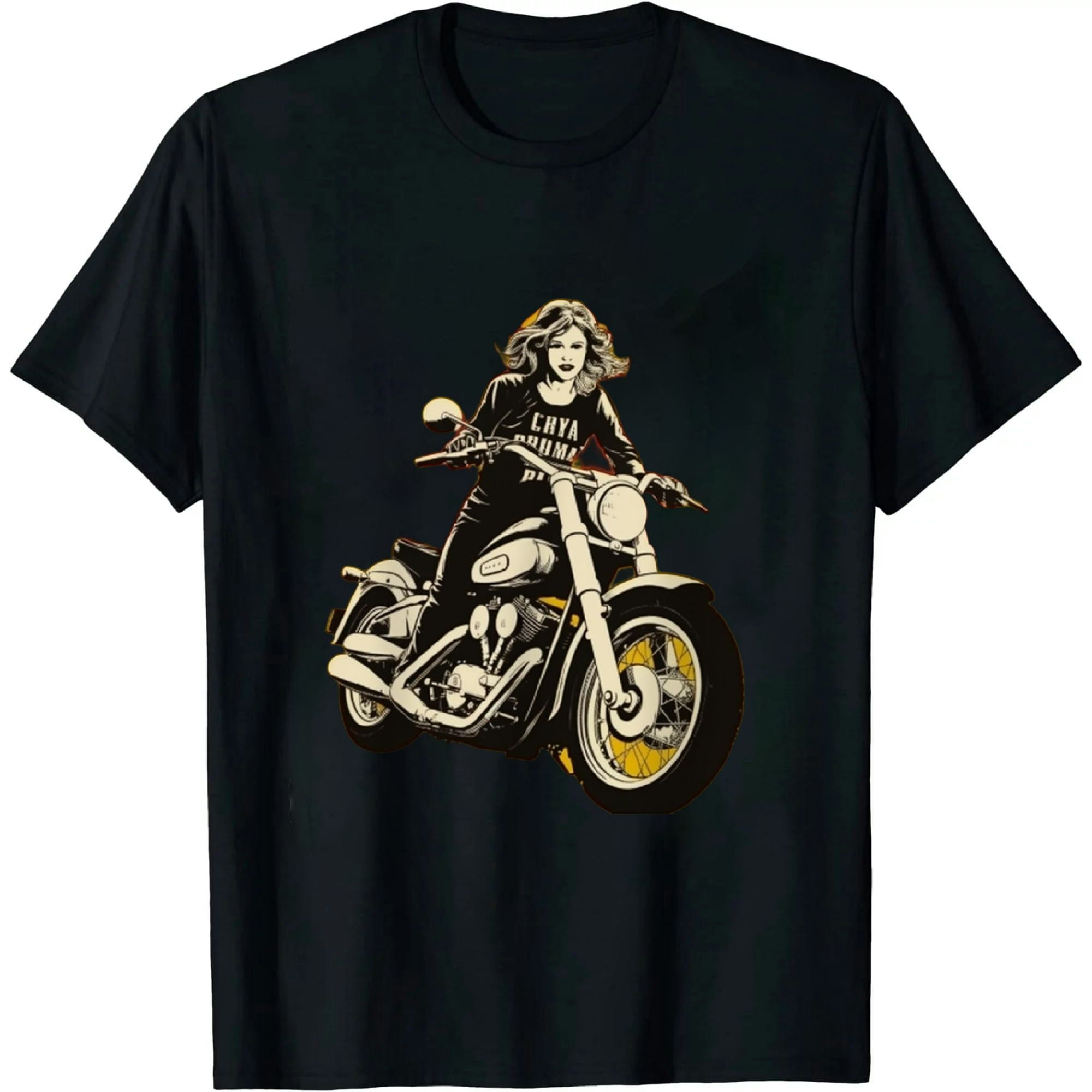 COMIO Biker Chick Motorcyclist Funny Girls Motorcycle Rider T-Shirt ...