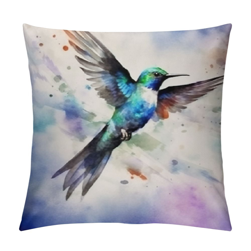 COMIO Bird Throw Pillow Covers Watercolor Outdoor Bird Art Pillow Cases ...