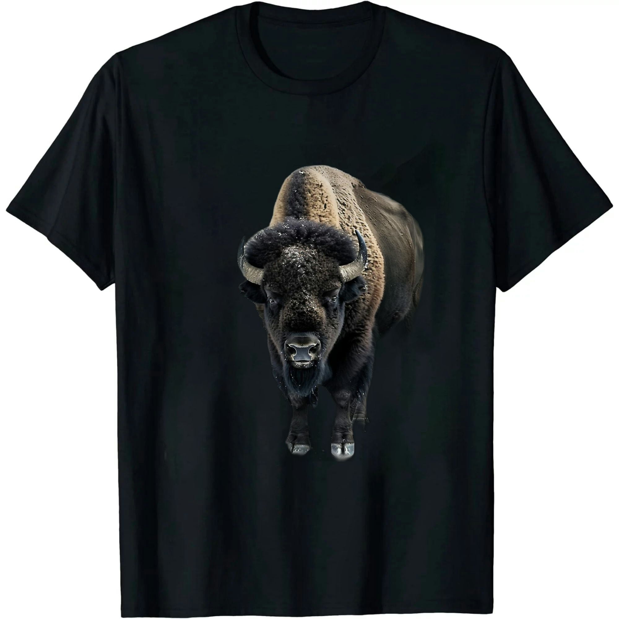 COMIO Bison Buffalo Cattle Design Illustration Gift T-Shirt - Walmart.com